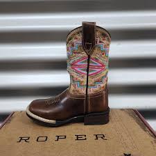 Roper Kids Monterey Aztec Tan Leather | Stockman Station